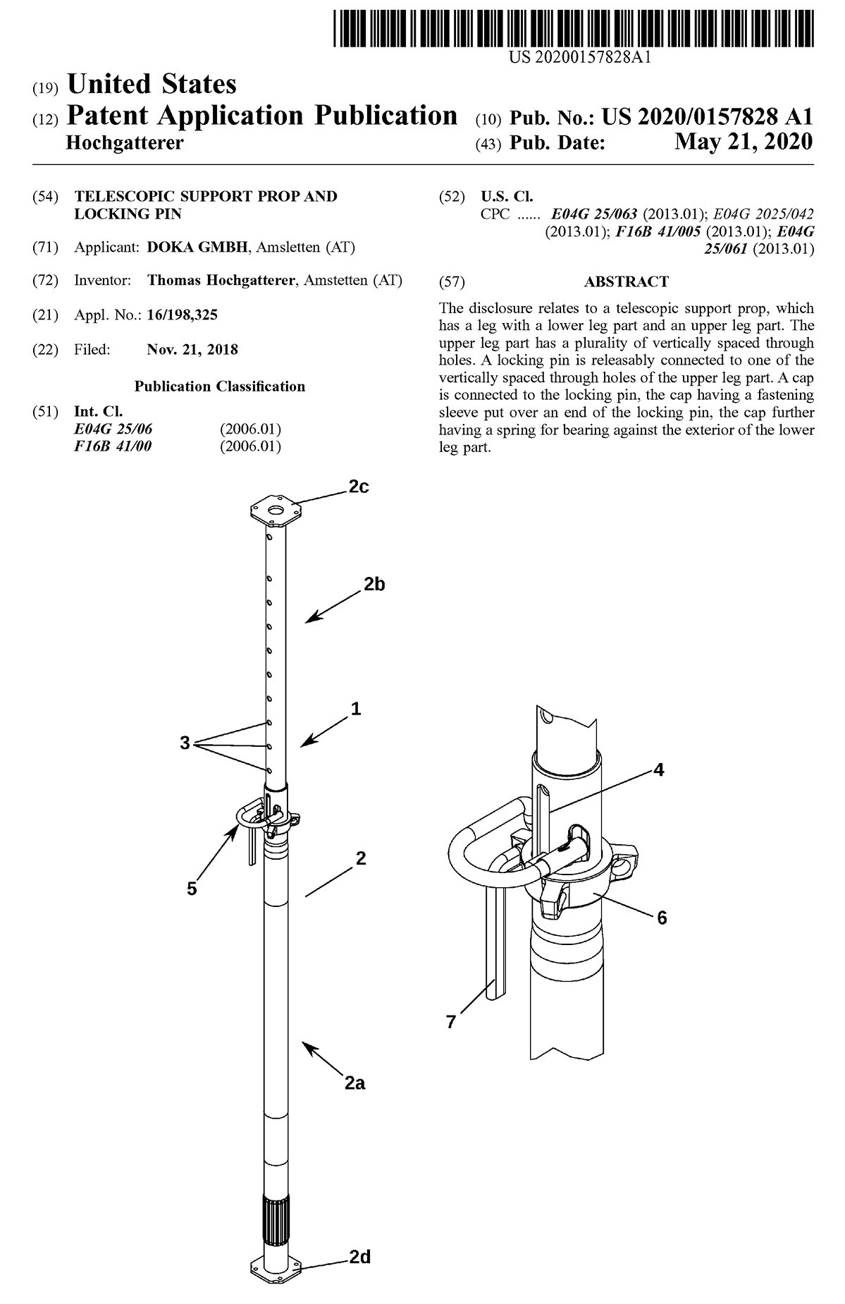 Telescopic support Prop And Locking Pin - Patent 2 Product